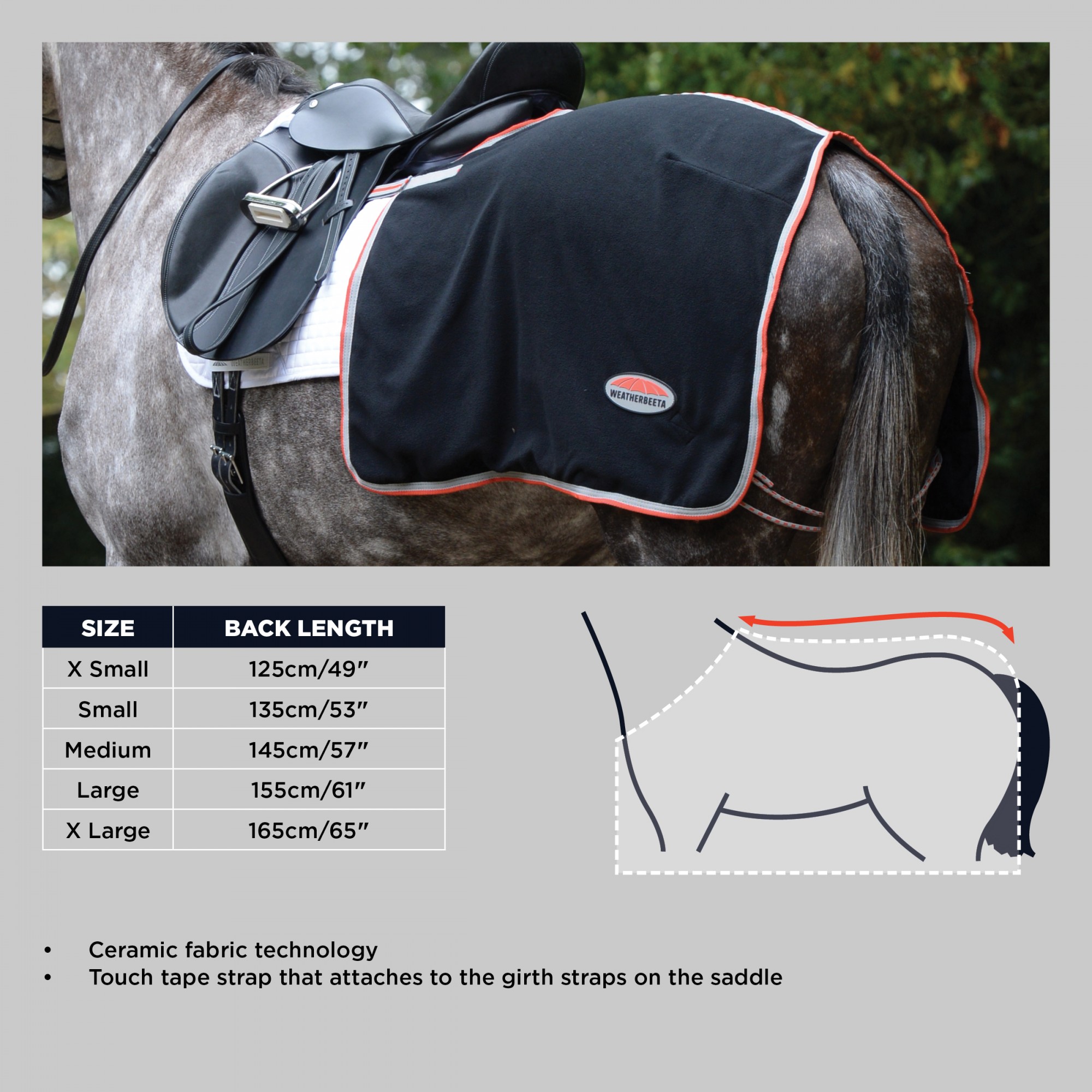 Weatherbeeta 300d Reflective Exercise Sheet (Orange) - Cool Equestrian