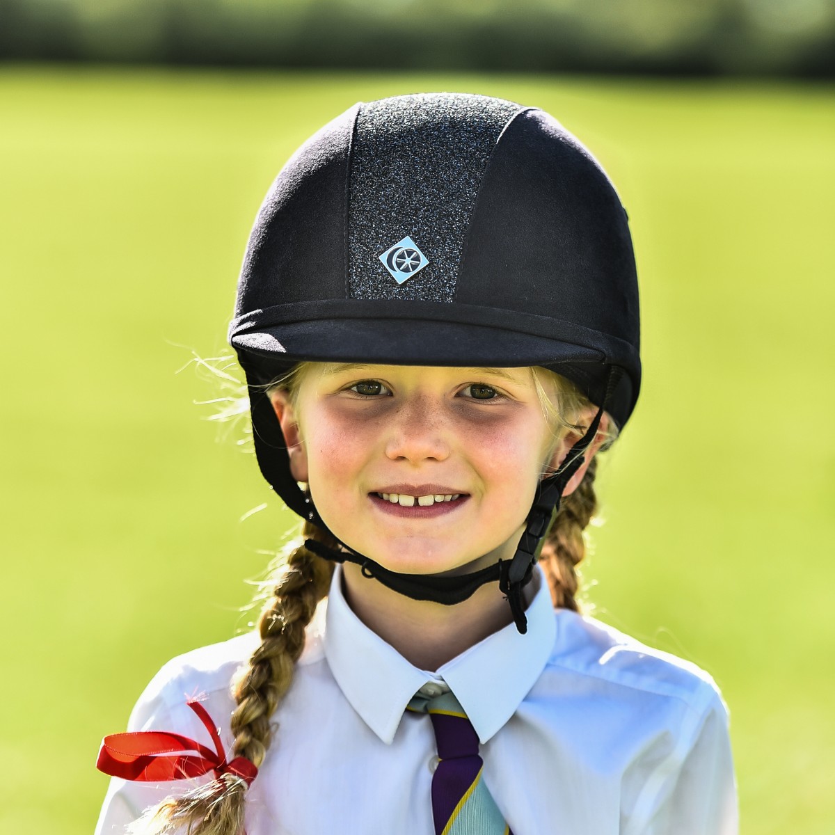 Charles Owen YR8 Sparkly Riding Hat (Black) - Cool Equestrian