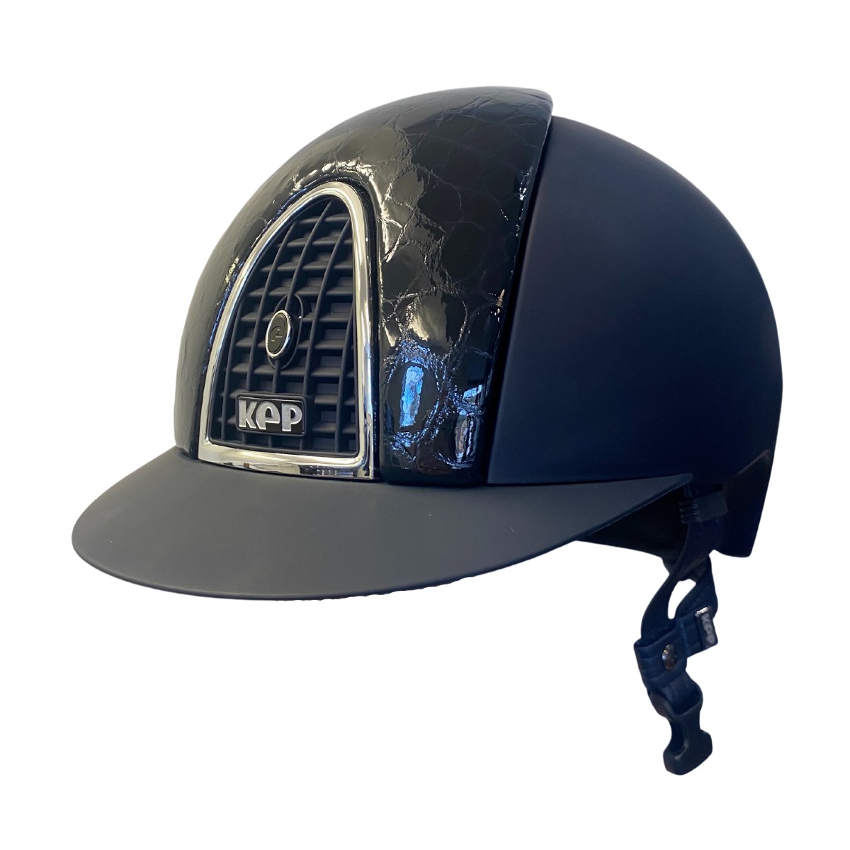 KEP Cromo T Coco Front & Back Riding Hat (Navy) - Cool Equestrian