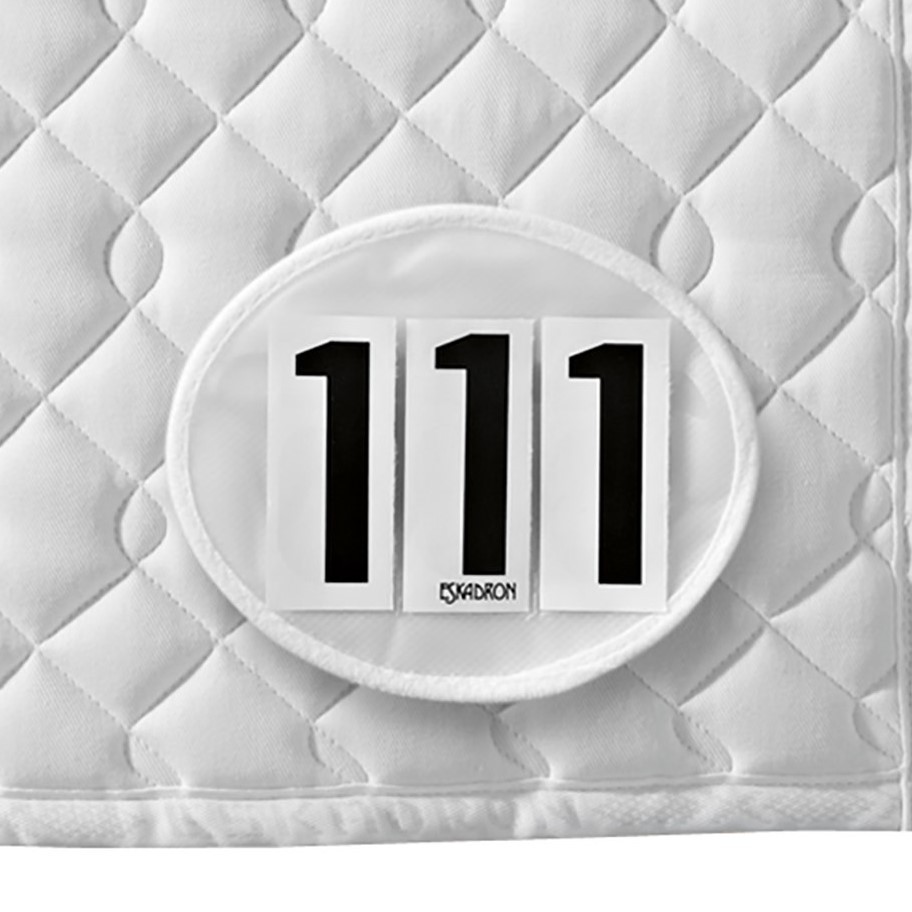 Eskadron Dressage Number Holder (White) - Cool Equestrian