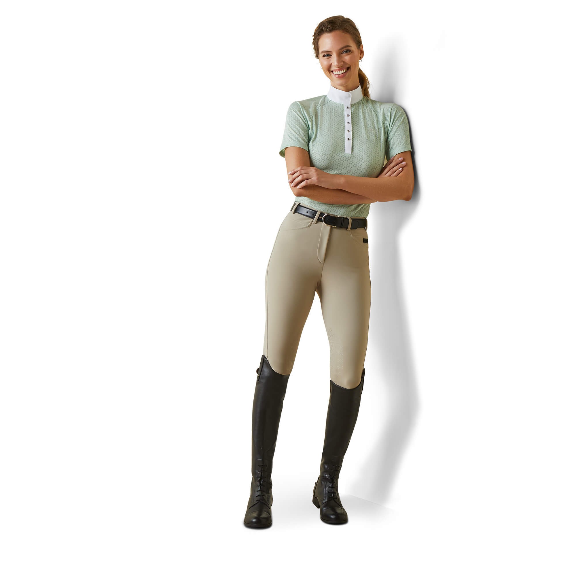 Ariat Womens Showstopper Show Shirt (Aqua Foam) - Cool Equestrian